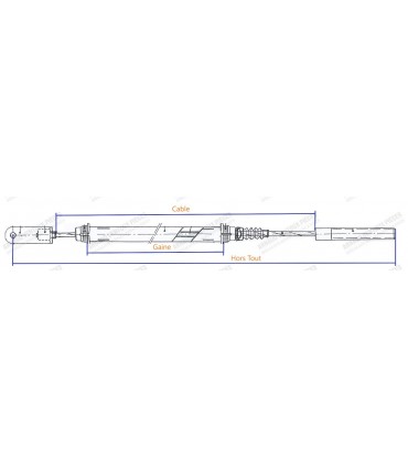 Câble d'accélérateur - A110.1600S (1600.VB et VC) et 1600 SC / SI (VD ...