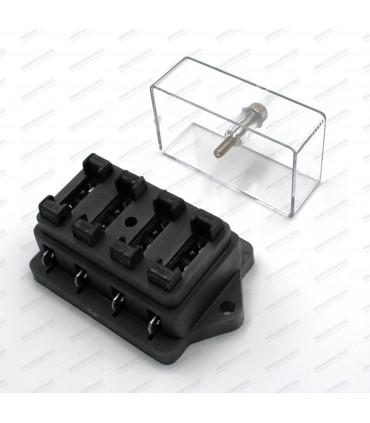 Standard fuse box with side terminals - 4 fuses