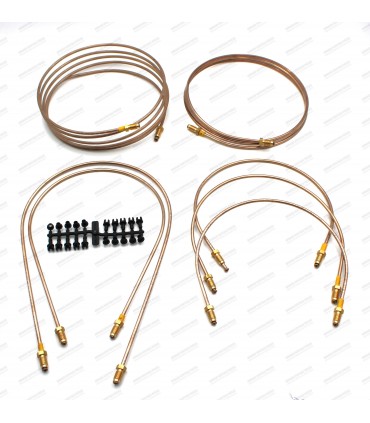 Kit de x7 tuyaux de frein en cuivre - Montage pour système de freinage d'origine - R5 Alpine ...