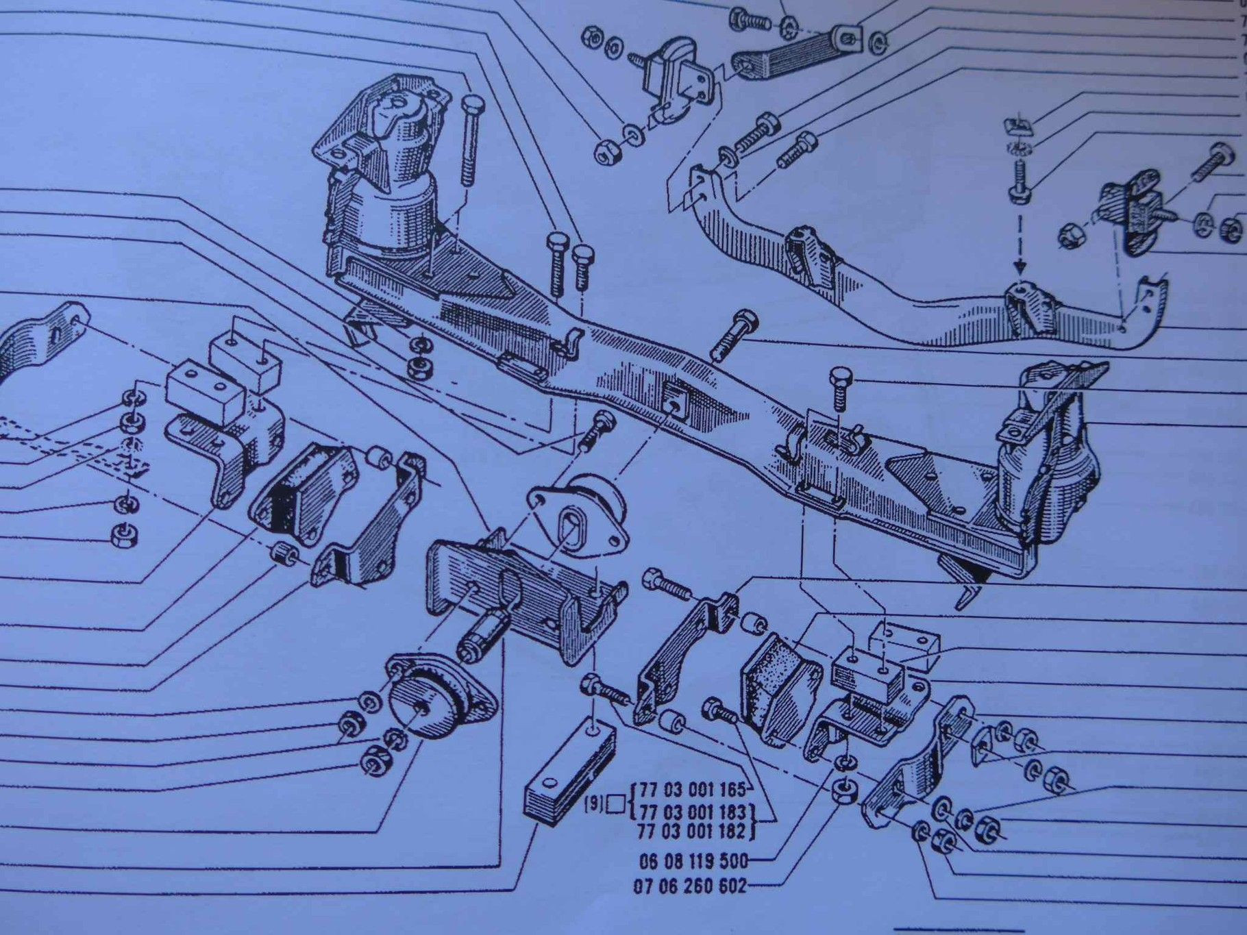Rear axle parts for Simca / CG